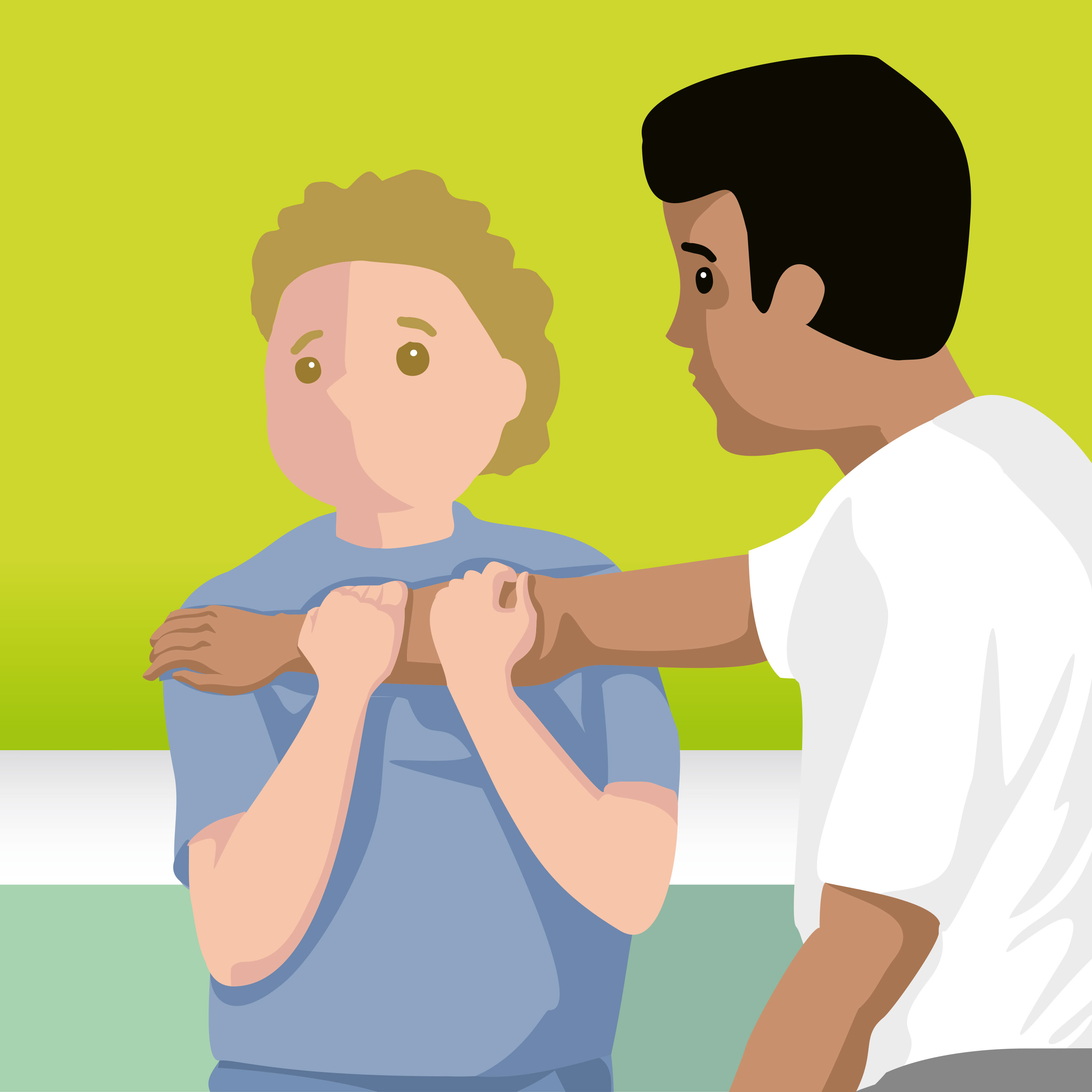 Hinlegen eines sitzenden Bewohners mit dem Schultergriff_SBU19_1 ...